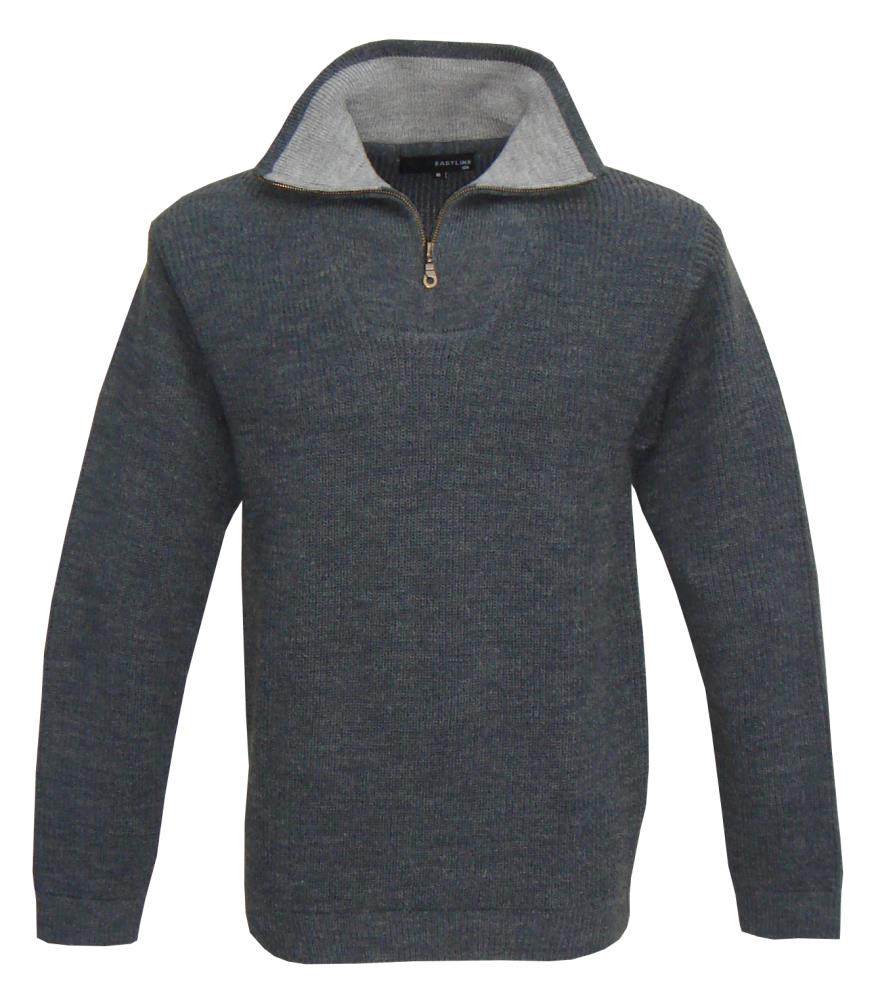PULL COL ZIP CAMIONNEUR JEAN - KALAHARI | Ediloisir